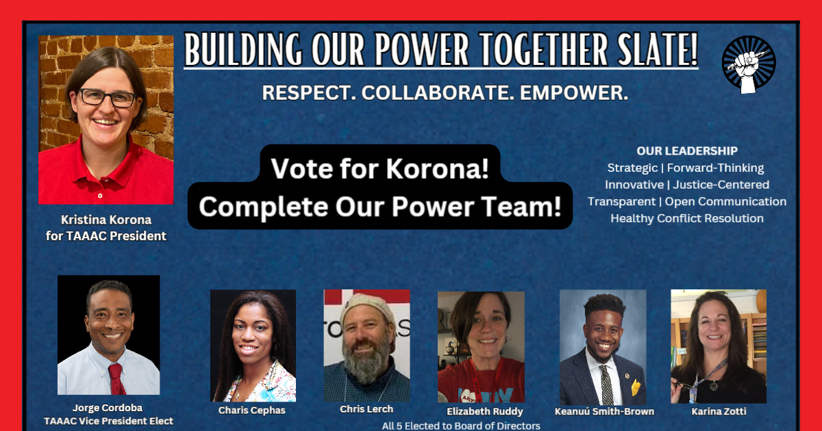 Building Our Power Together Slate